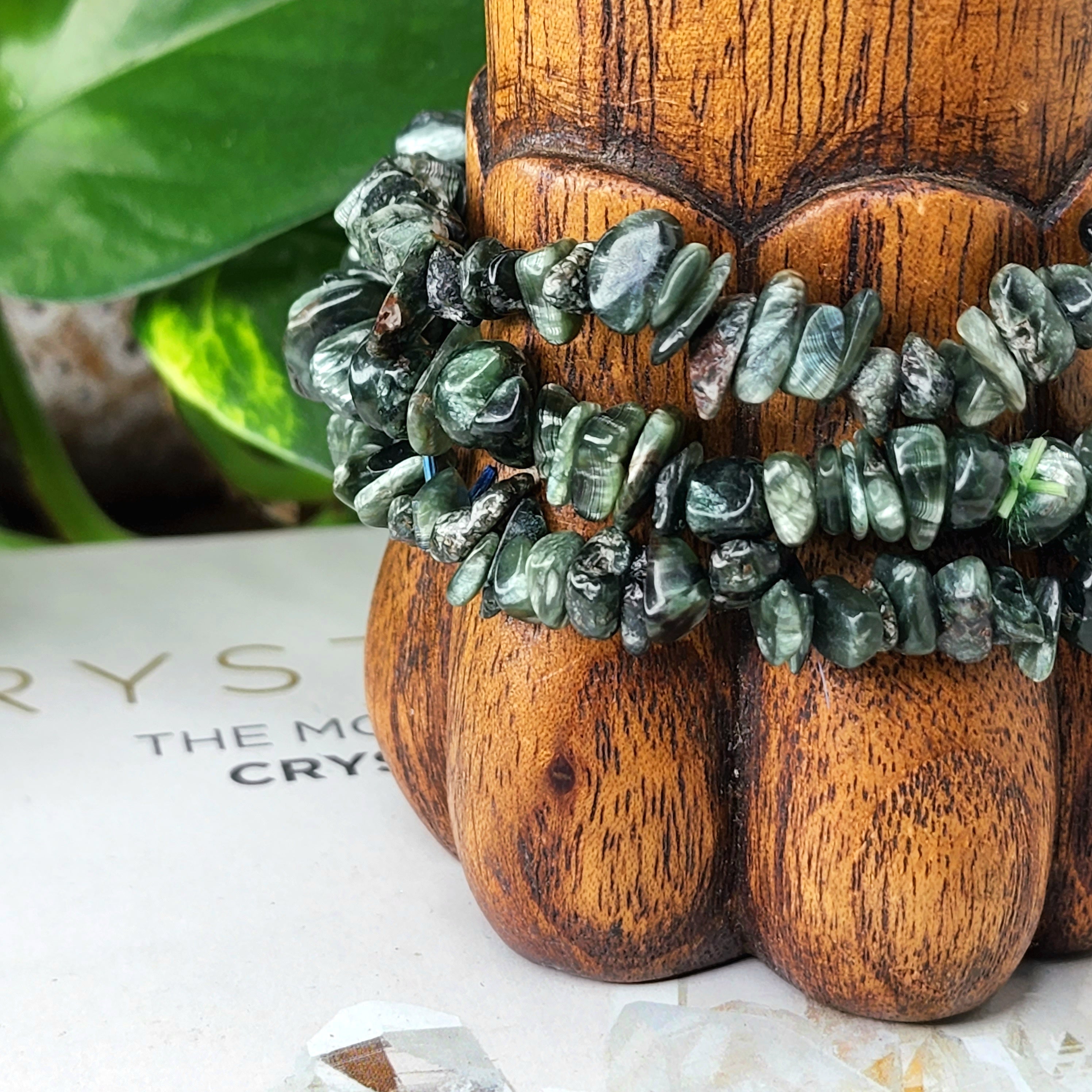 Seraphinite - Chip Bracelet – Crystal Arcana