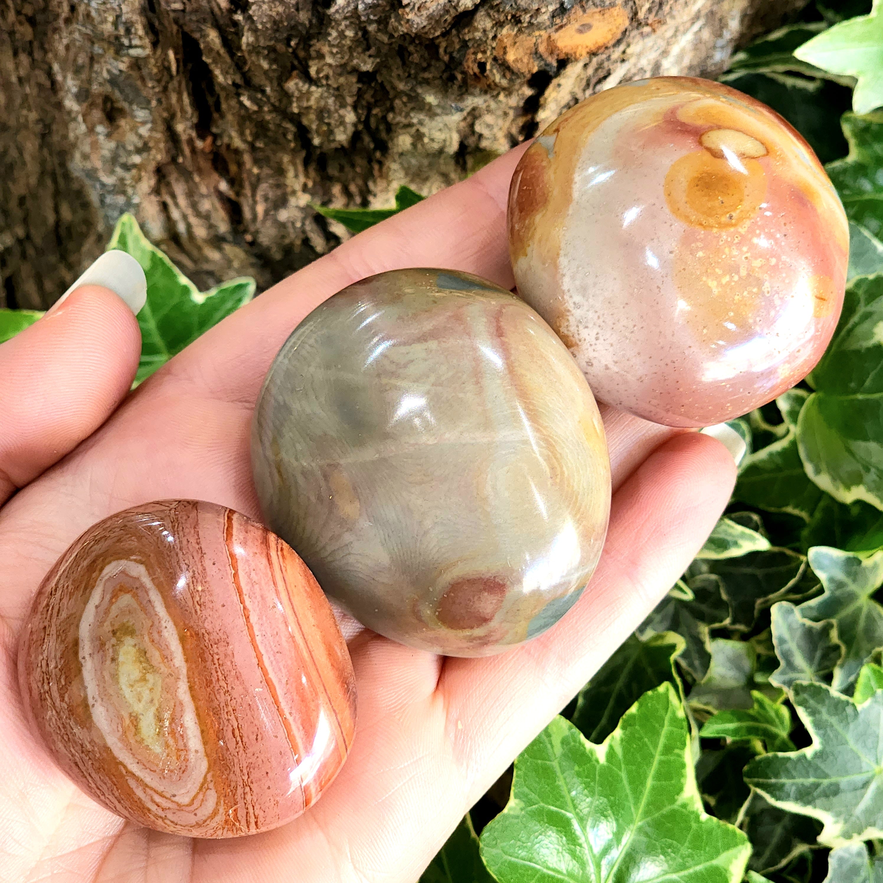 Polychrome Jasper Mini Palm Stone (5cm) – Crystal Arcana